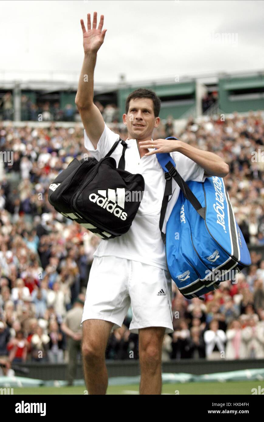 TIM HENMAN CELEBRATES VICTORY WIMBLEDON CHAMPIONSHIPS 2007 WIMBLEDON ...