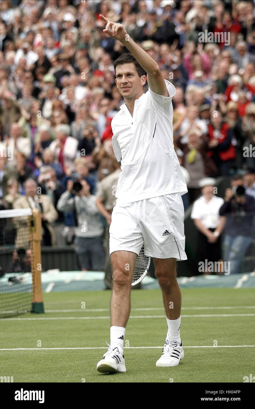 TIM HENMAN CELEBRATES VICTORY WIMBLEDON CHAMPIONSHIPS 2007 WIMBLEDON ...