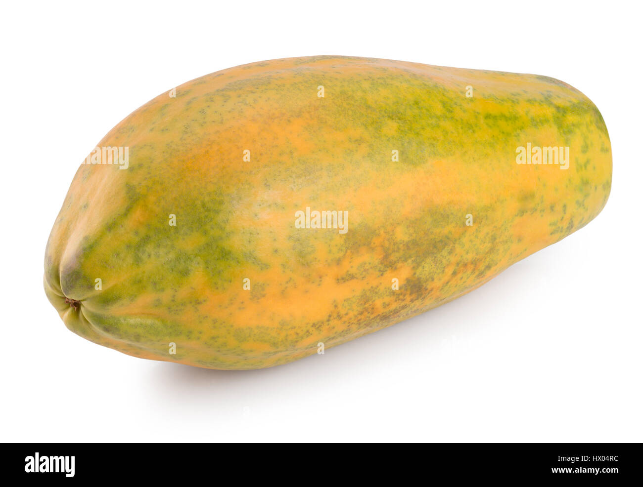 One whole papaya isolated on the white background Stock Photo - Alamy