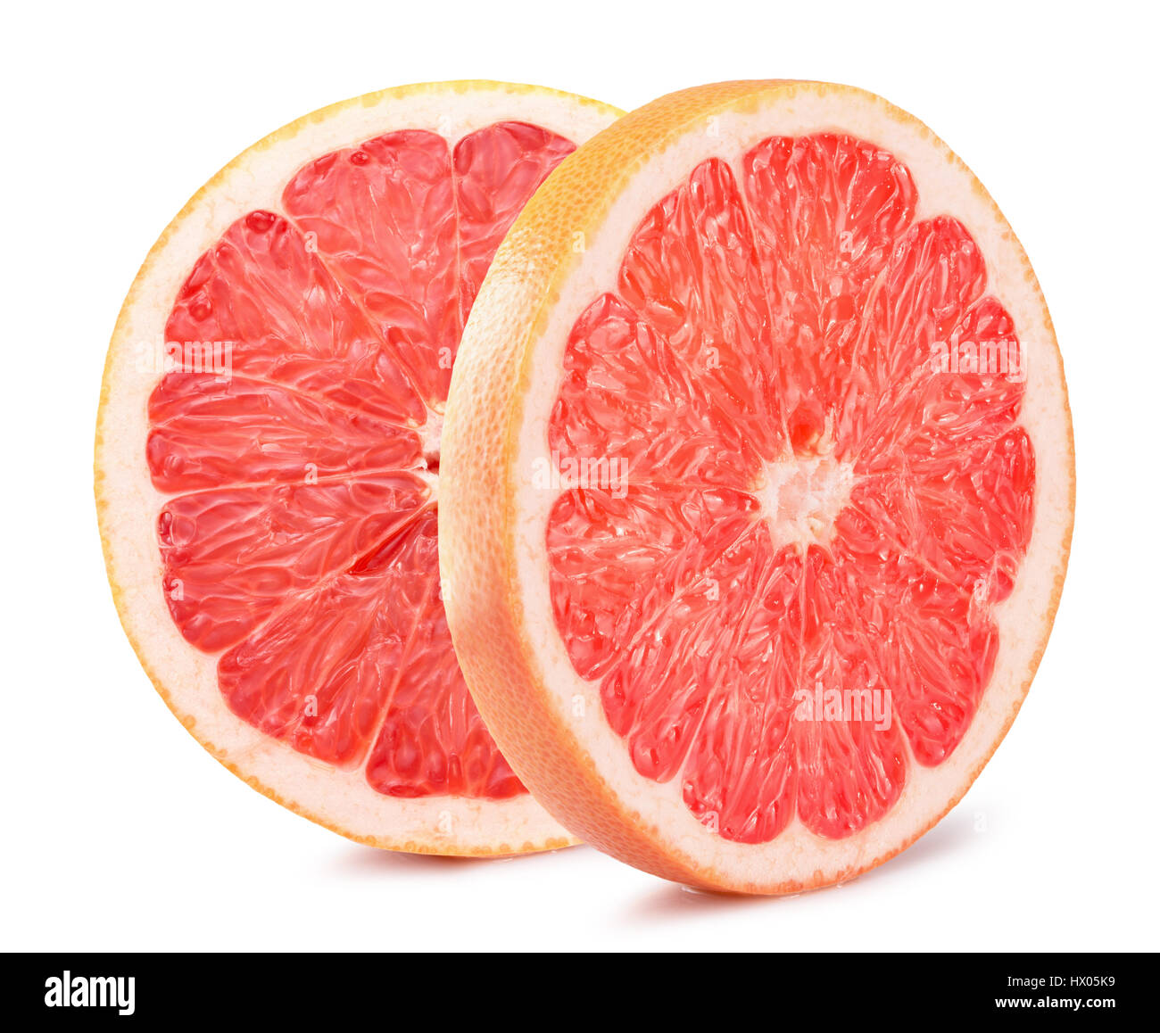 grapefruit slices isolated on the white background Stock Photo - Alamy
