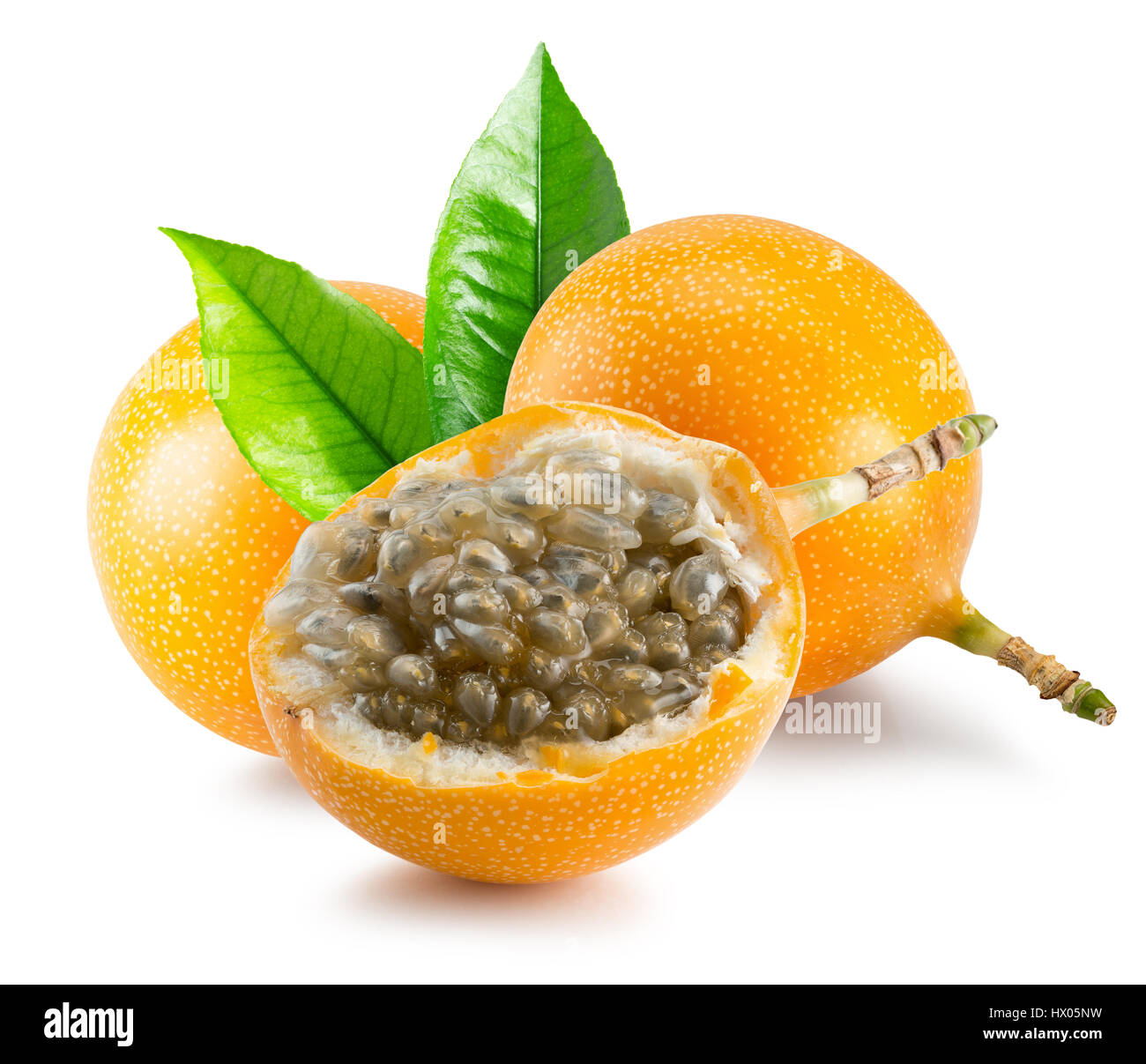 sweet granadilla or grenadia isolated on the white background Stock ...