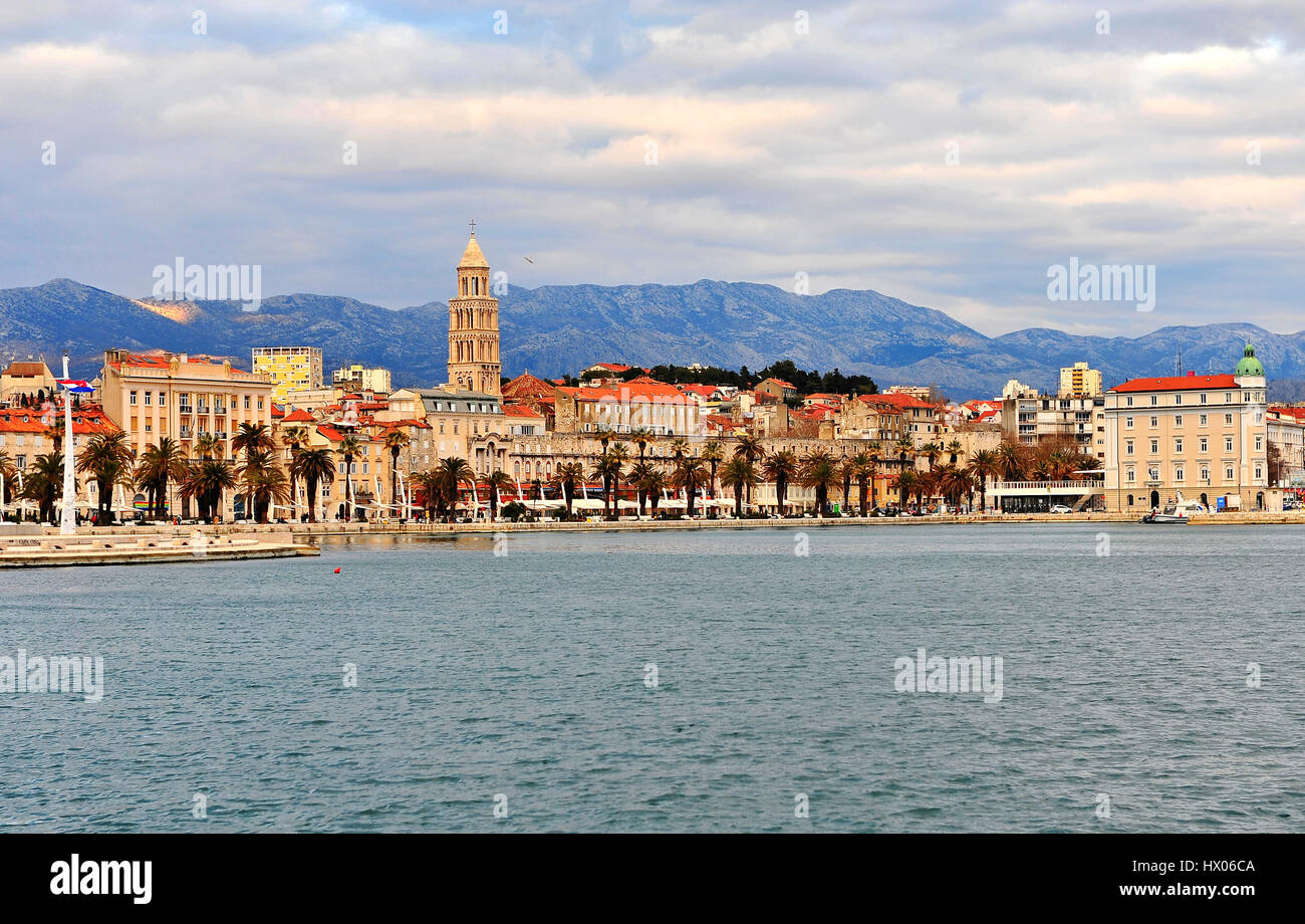 Panoramic view of Split old town, city of Croatia Stock Photo - Alamy
