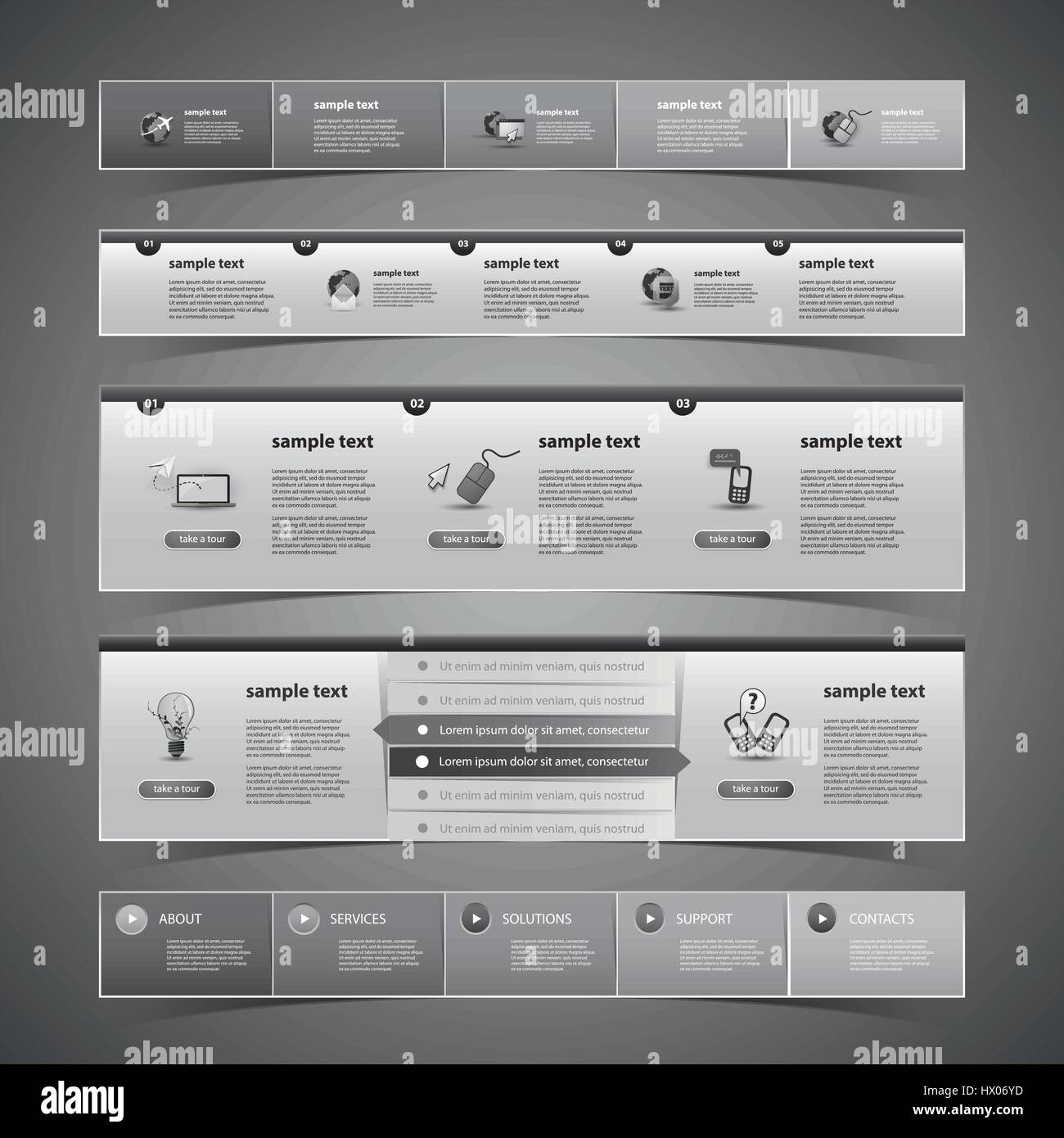 Web Design Elements Stock Vector Image & Art - Alamy