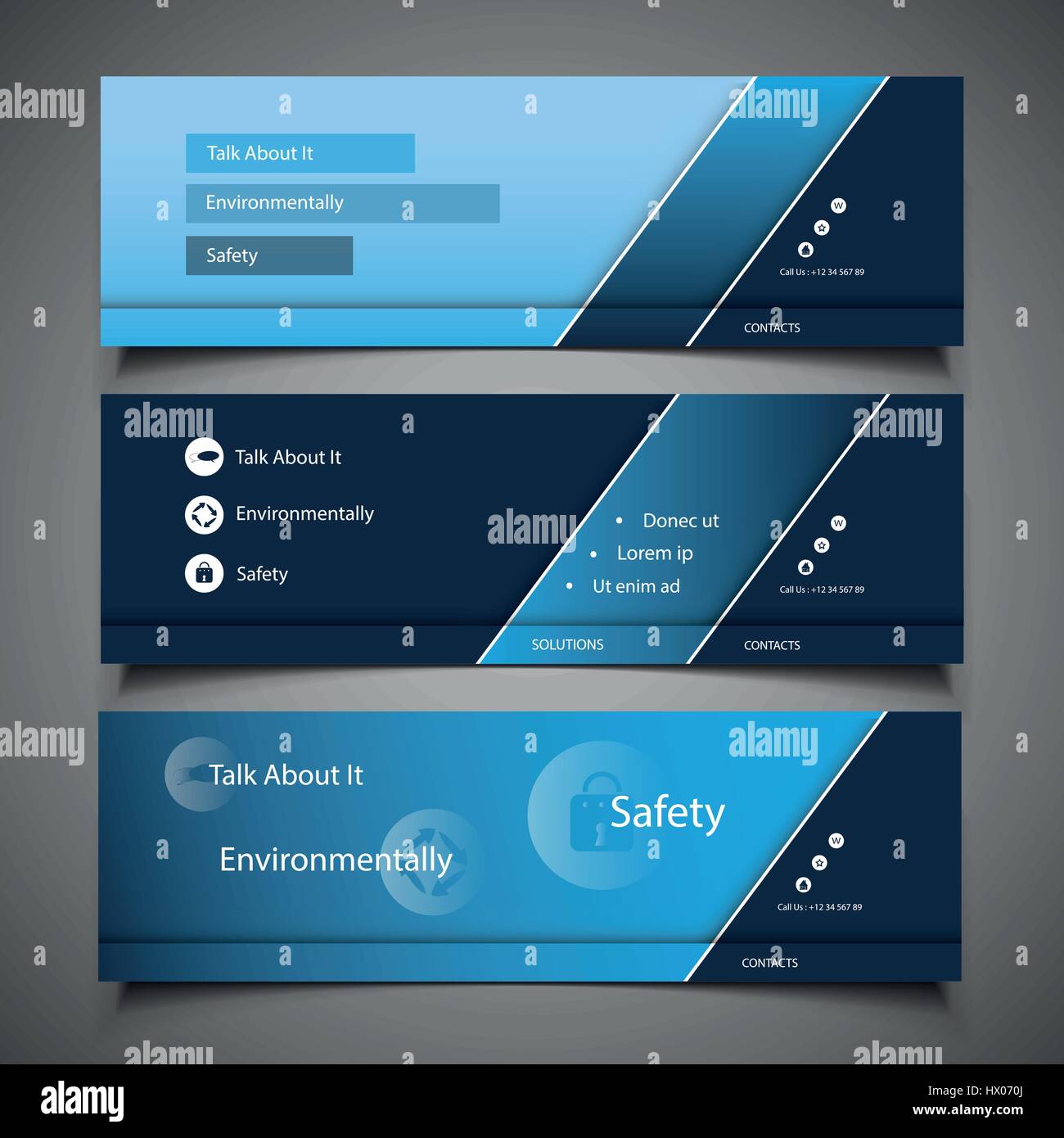 Blue Abstract Header or Banner Designs, Modern Colorful Website Design ...