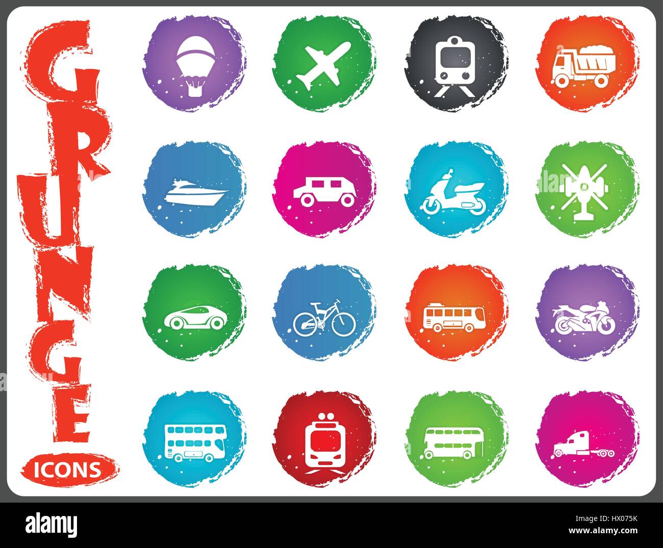 Typse of transport symbol for web icons Stock Vector Image & Art - Alamy