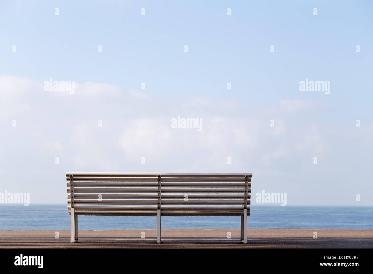 France, Nice, bench along aisle des Anglaise Stock Photo - Alamy