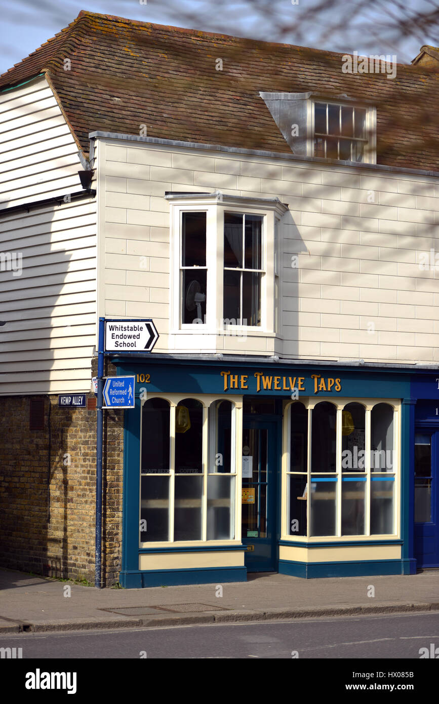 The Twelve Taps pub in Whitstable, Kent, Uk Stock Photo - Alamy