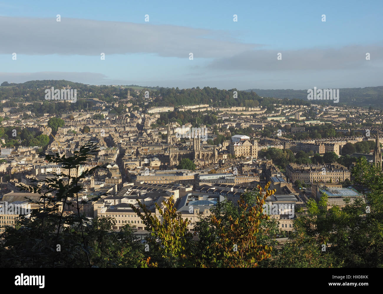 Aerial view of the city of Bath, UK Stock Photo - Alamy