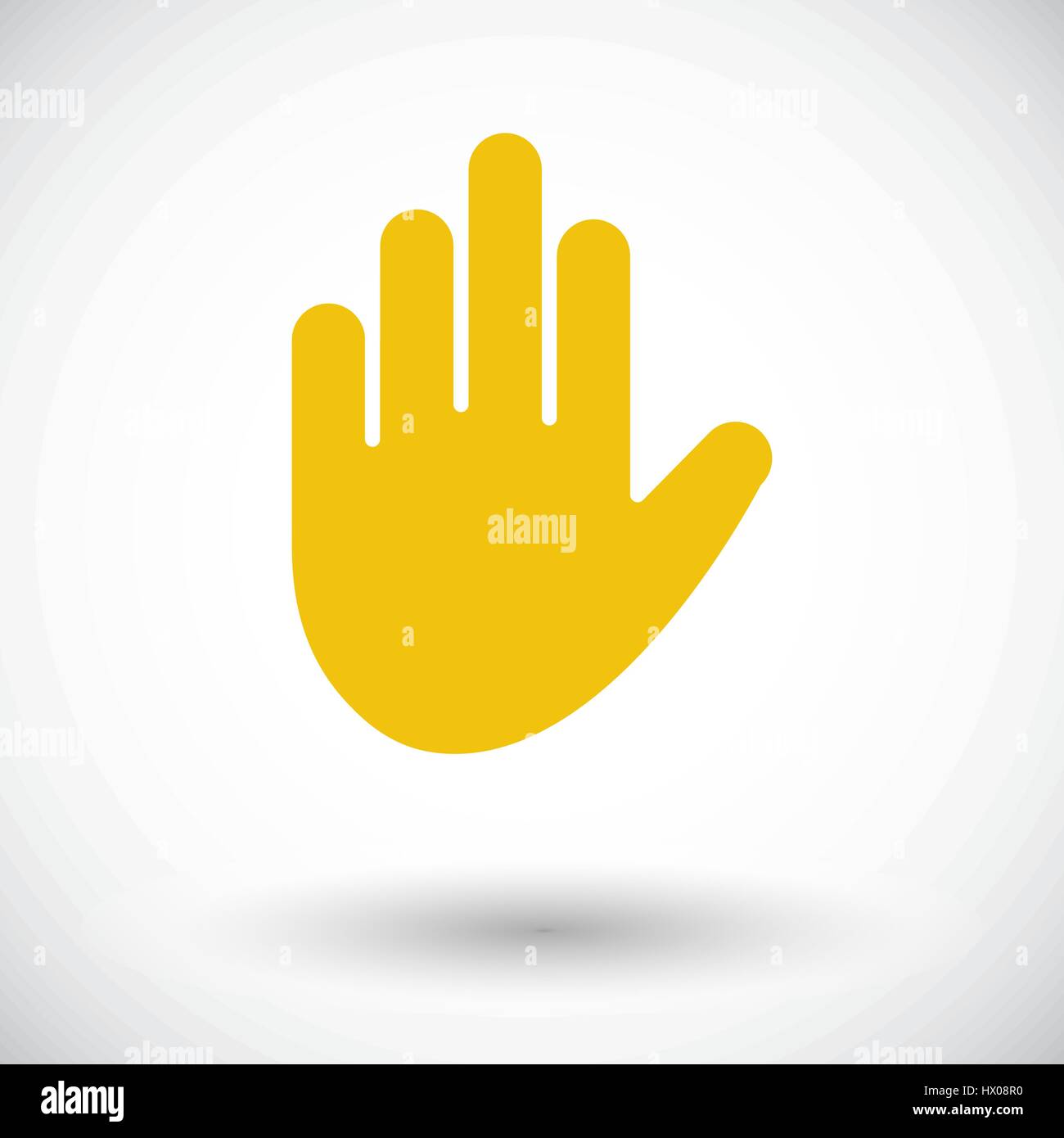 Hand. Single flat icon on white background. Vector illustration Stock ...
