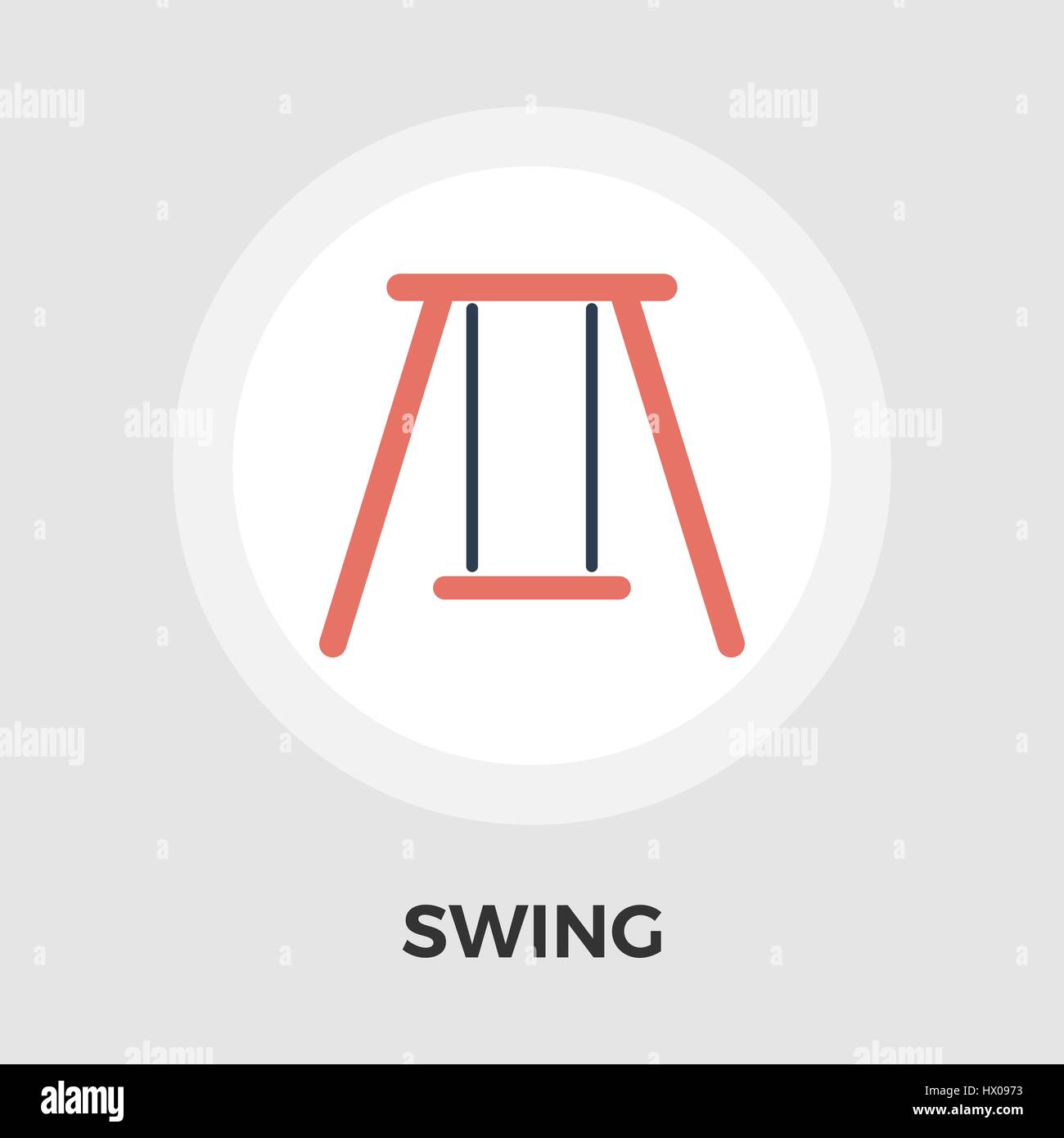 Swing icon vector. Flat icon isolated on the white background. Editable ...