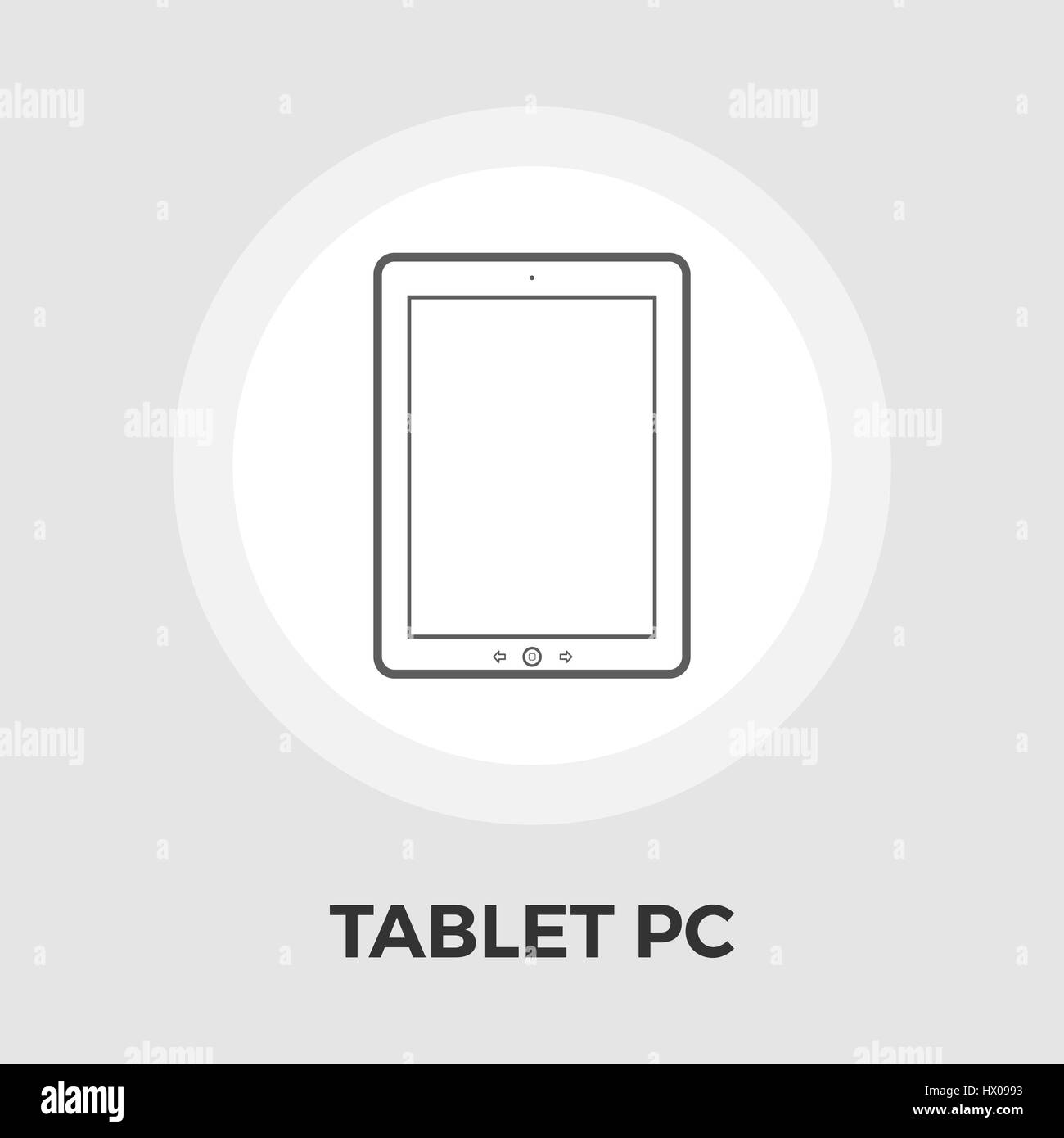Tablet PC icon vector. Flat icon isolated on the white background ...