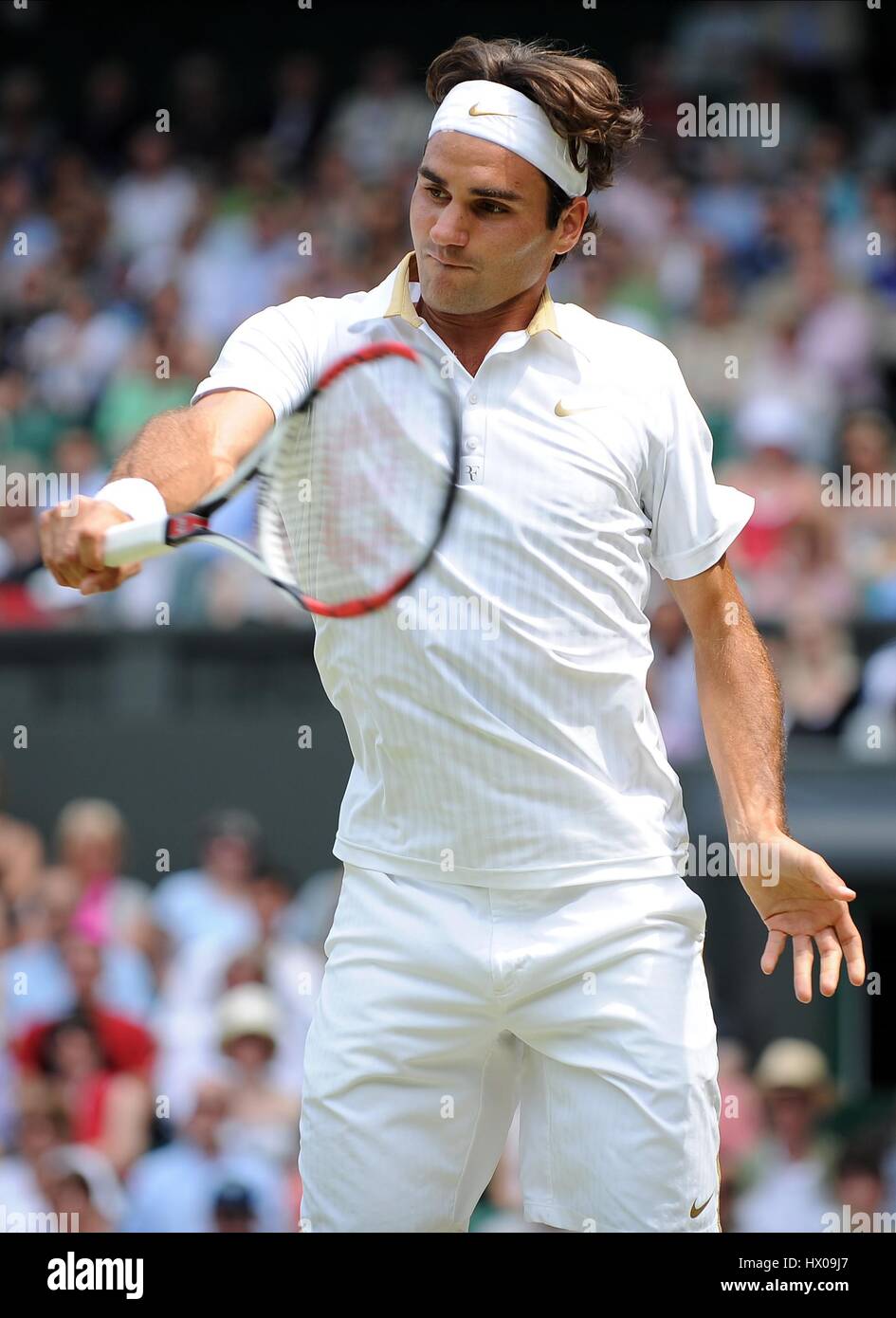 ROGER FEDERER SWITZERLAND WIMBLEDON LONDON ENGLAND 26 June 2009 Stock ...