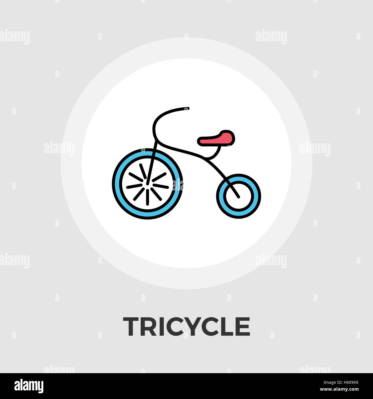 Tricycle icon vector. Flat icon isolated on the white background ...