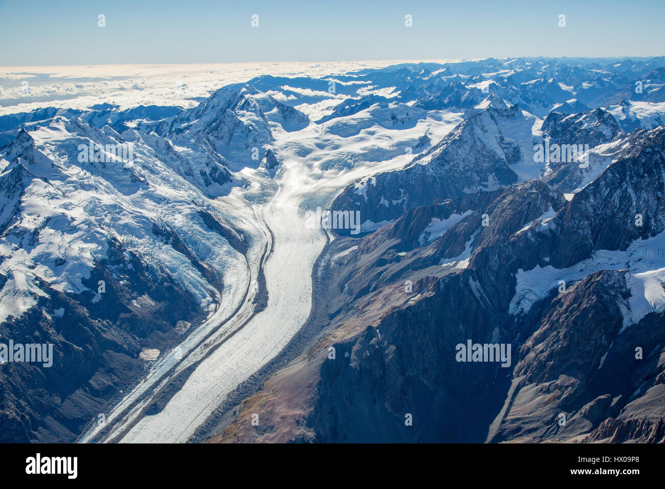 Aerial view Southern Alps, New Zealand Stock Photo - Alamy