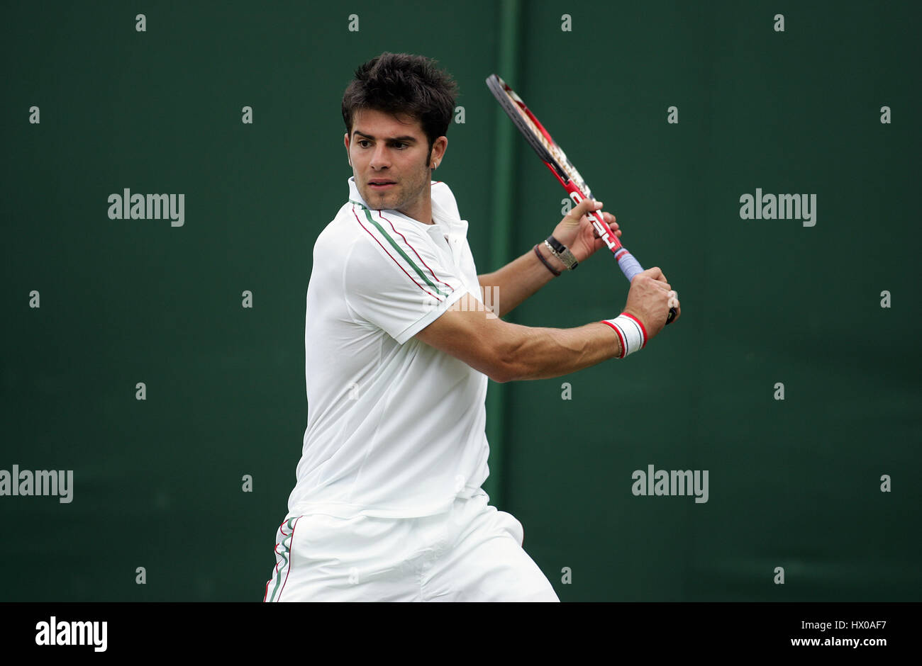 SIMONE BOLELLI ITALY WIMBLEDON LONDON ENGLAND 25 June 2008 Stock Photo ...