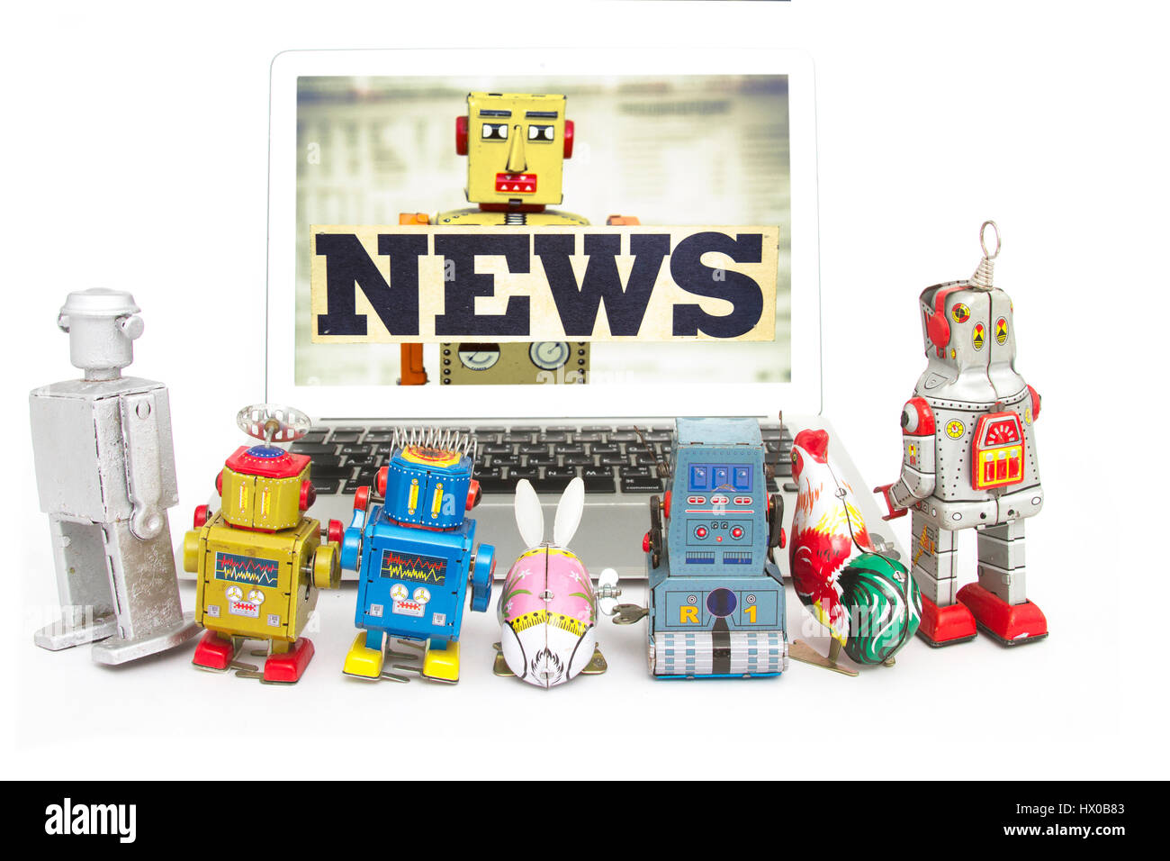 vintage toys robots watch robot NEWS Stock Photo - Alamy