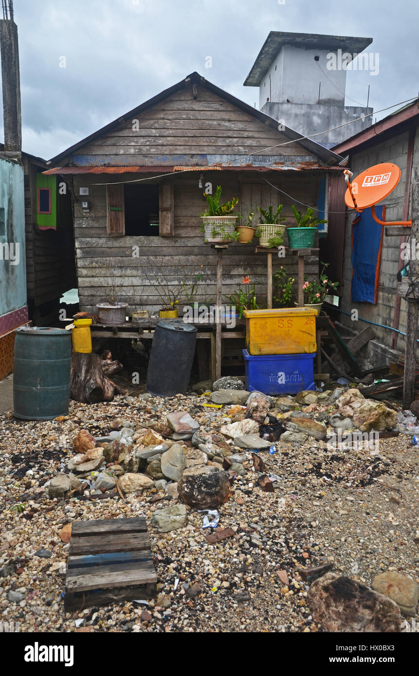 House in the village of Makyone Galet, Lampi National Marine Park ...