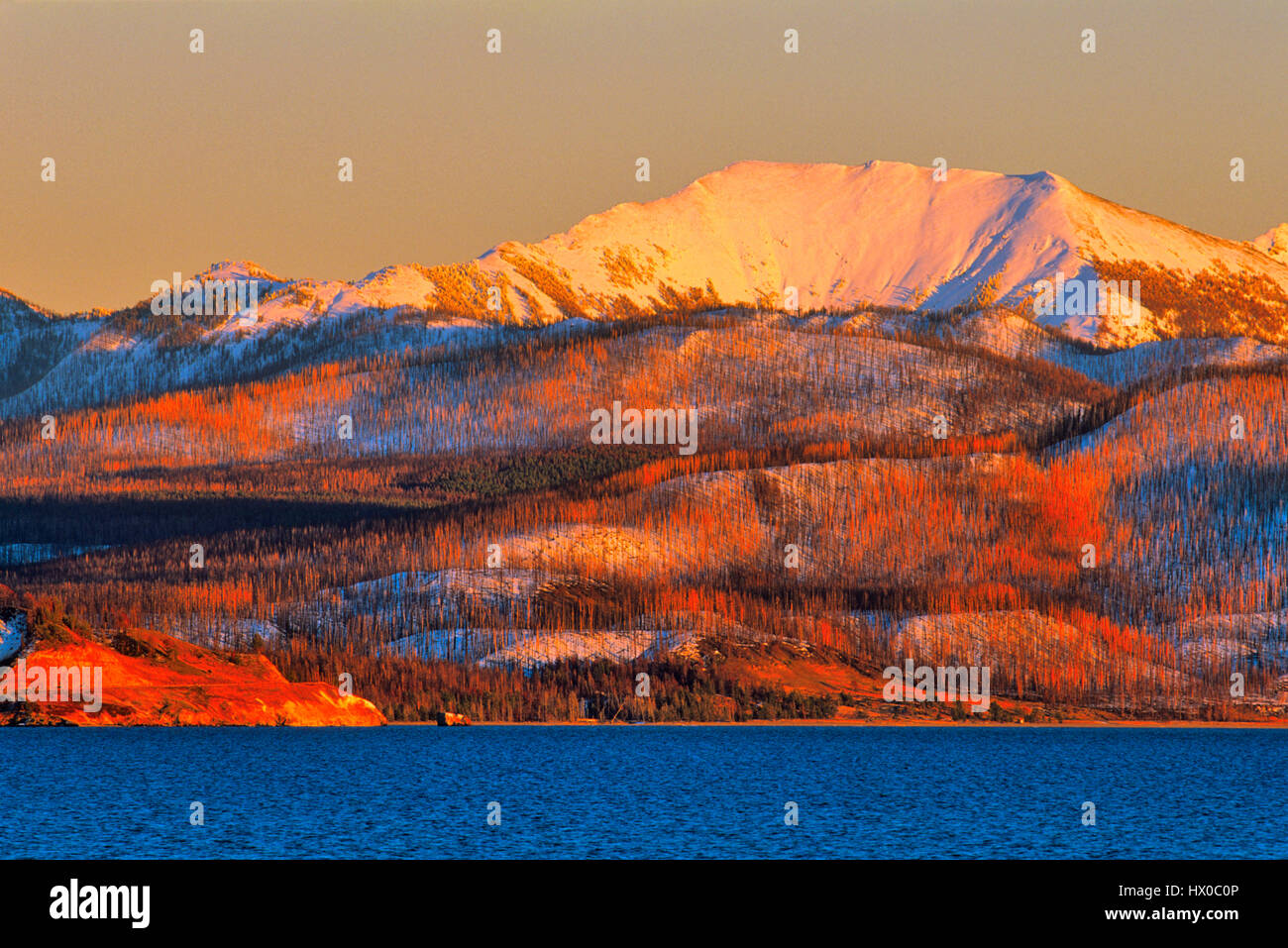 Yellowstone Lake in Yellowstone National Park, Wyoming, USA Stock Photo ...