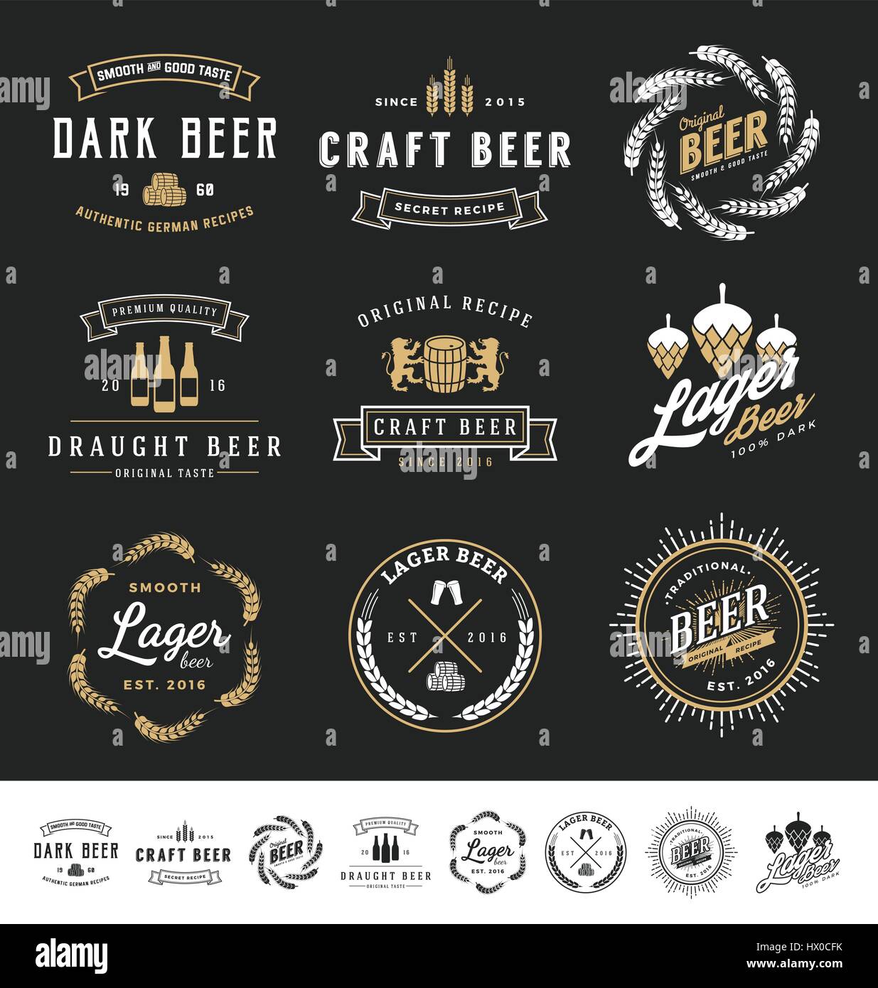 Beer logos hi-res stock photography and images - Alamy