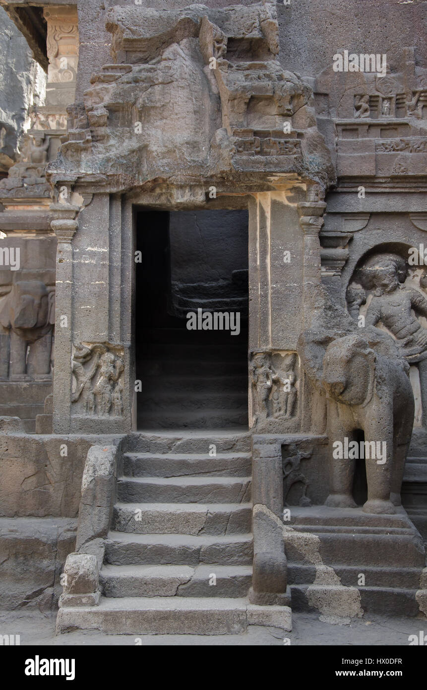 Ellora caves near Aurangabad, Maharashtra state in India Stock Photo ...
