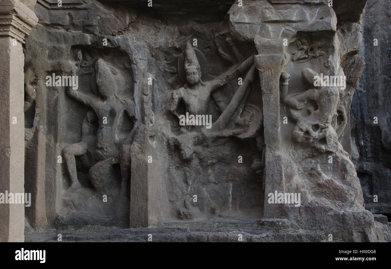 Ellora caves near Aurangabad, Maharashtra state in India Stock Photo ...