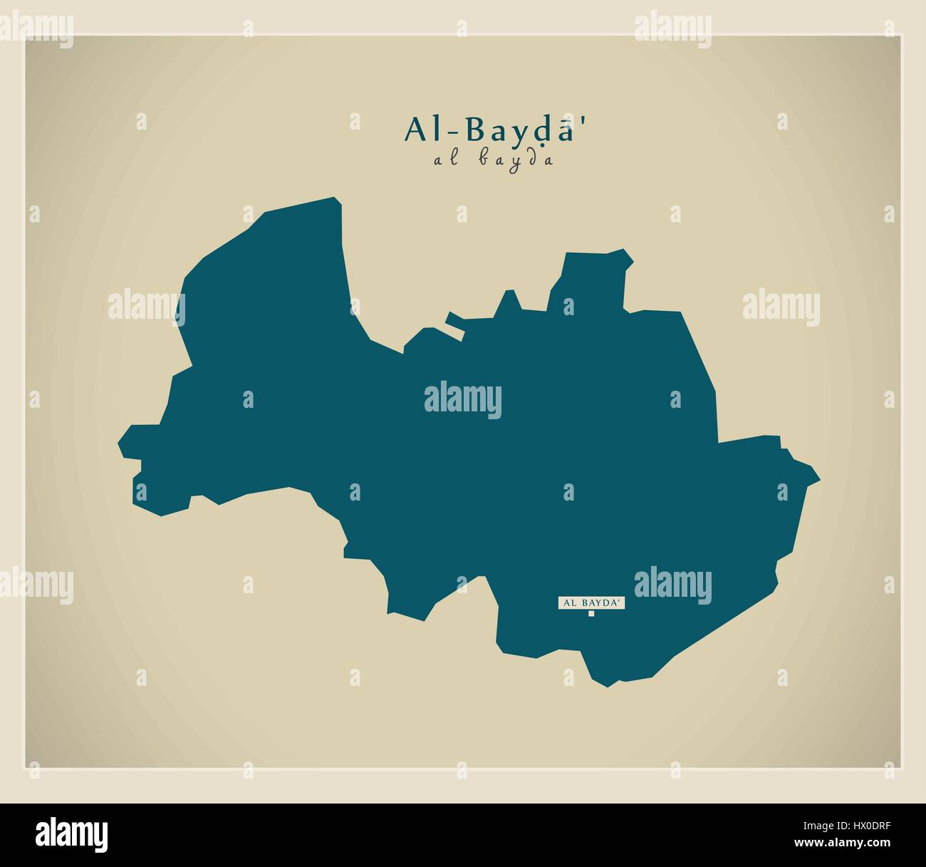 Modern Map - Al Bayda YE Stock Vector Image & Art - Alamy