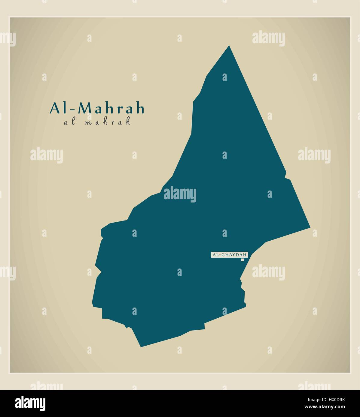Al mahrah map Stock Vector Images - Alamy