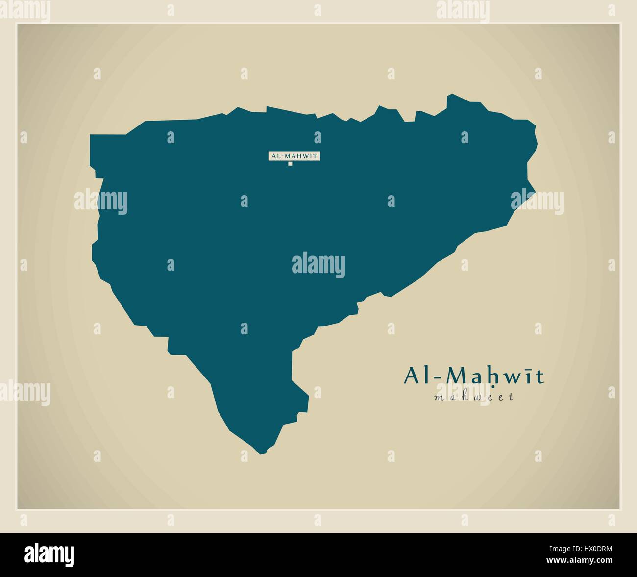 Al mahwit vector map hi-res stock photography and images - Alamy