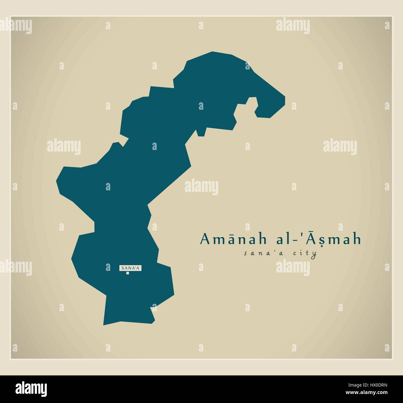 Modern Map - Amanah al Asmah YE Stock Vector Image & Art - Alamy