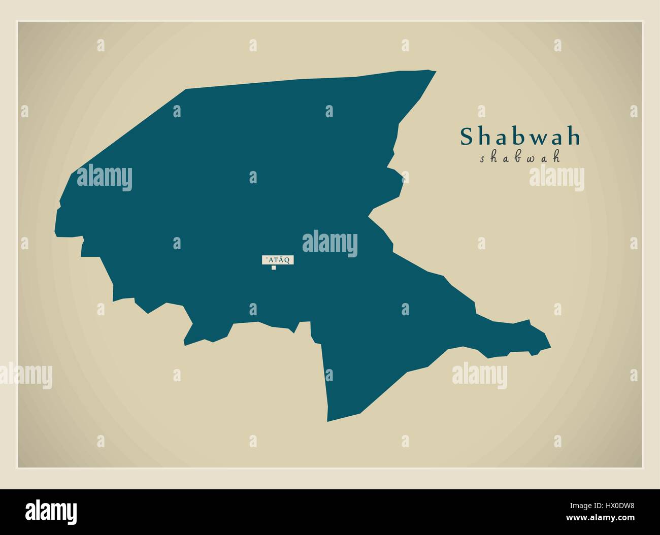 Modern Map - Shabwah YE Stock Vector Image & Art - Alamy