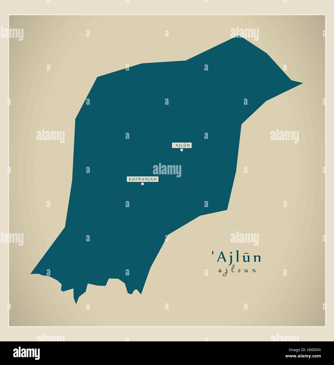 Ajlun map hi-res stock photography and images - Alamy