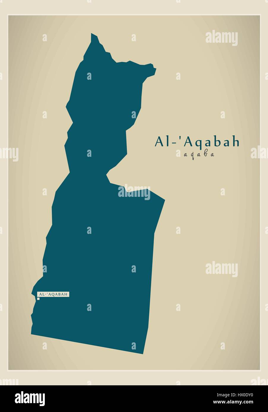 Modern Map - Al-Aqabah JO Stock Vector Image & Art - Alamy