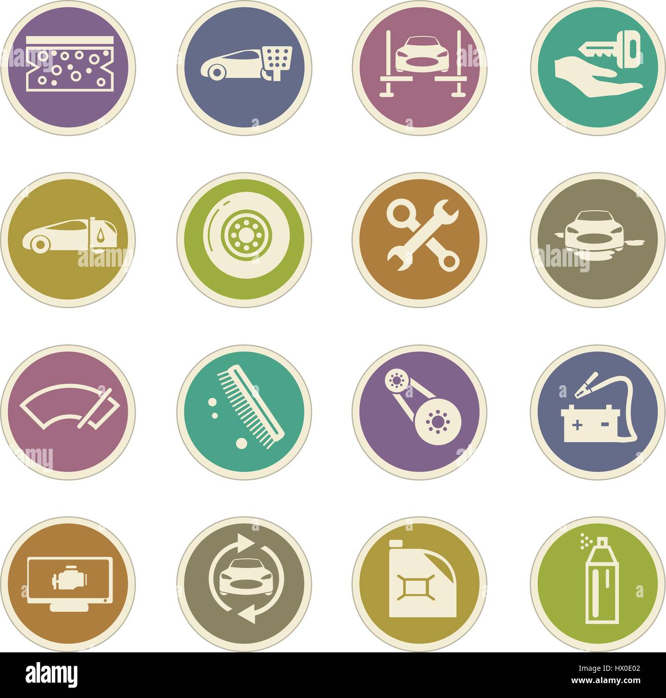 Car shop icon set for web sites and user interface Stock Vector Image ...