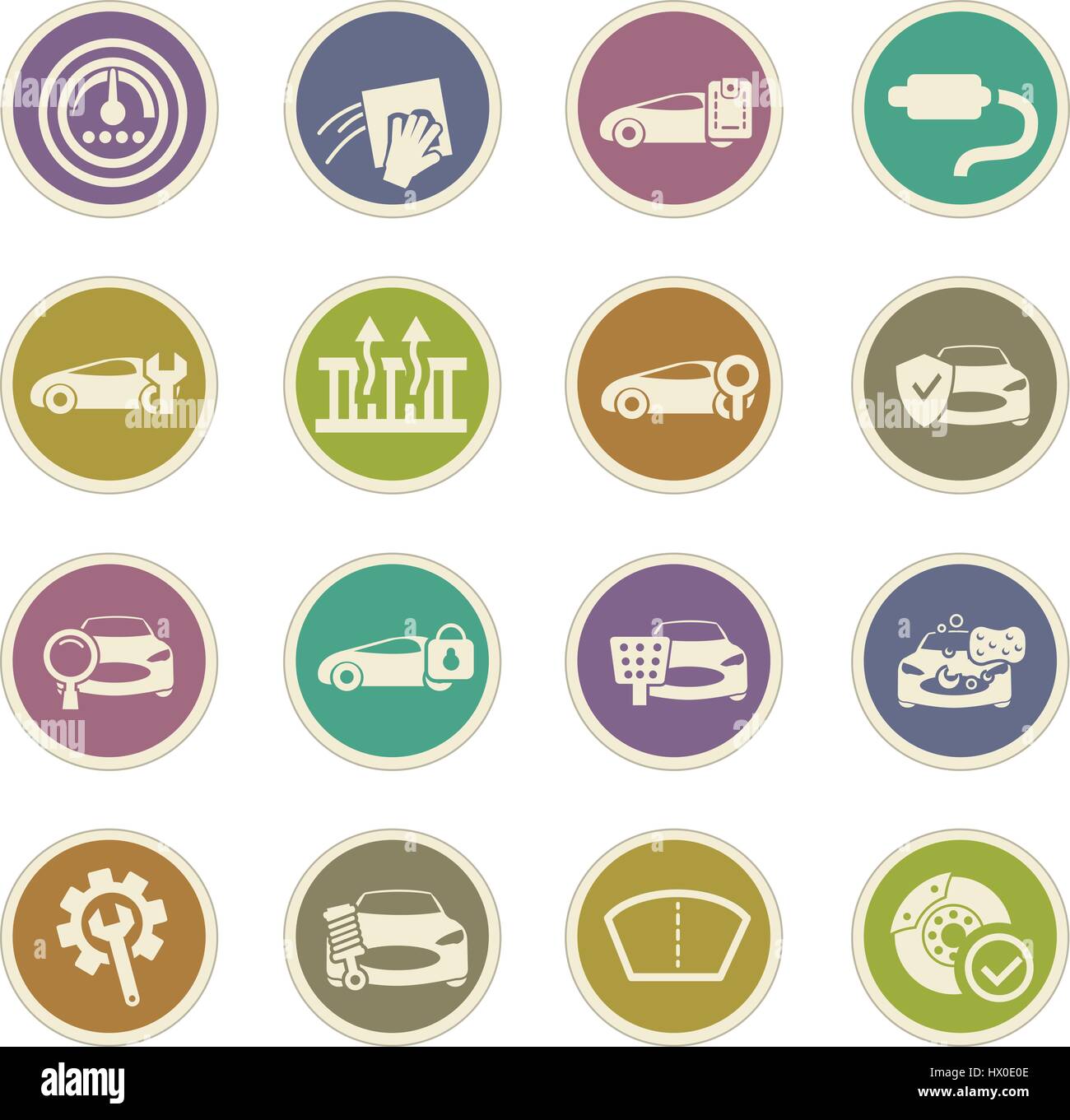 Car shop icon set for web sites and user interface Stock Vector Image ...