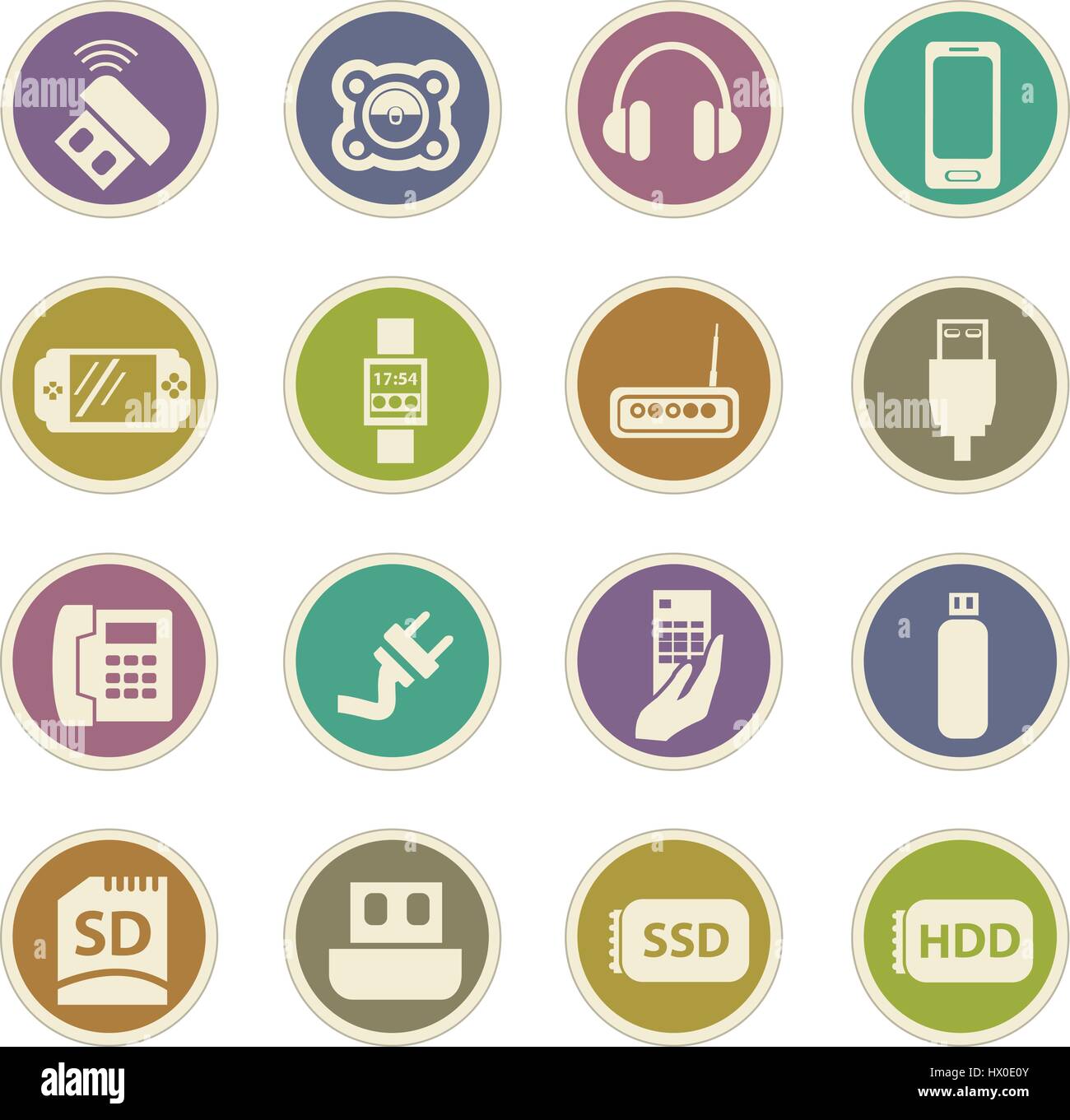Devices icon set for web sites and user interface Stock Vector Image ...
