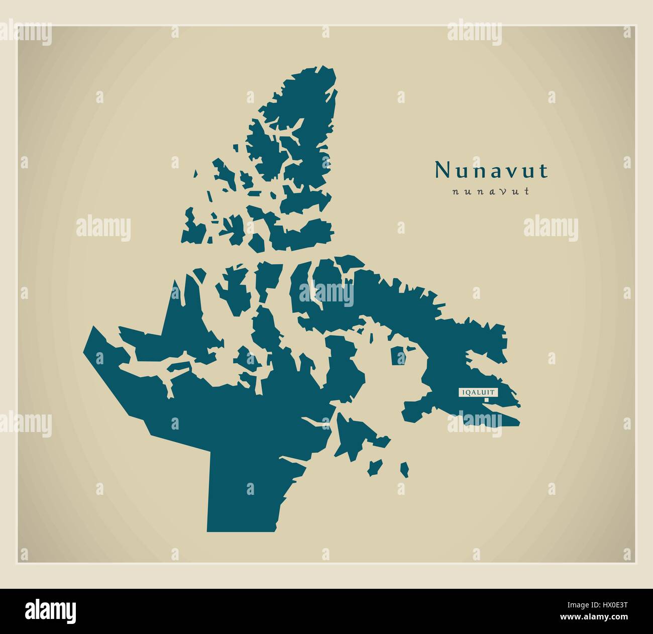 Modern Map - Nunavut CA Stock Vector Image & Art - Alamy