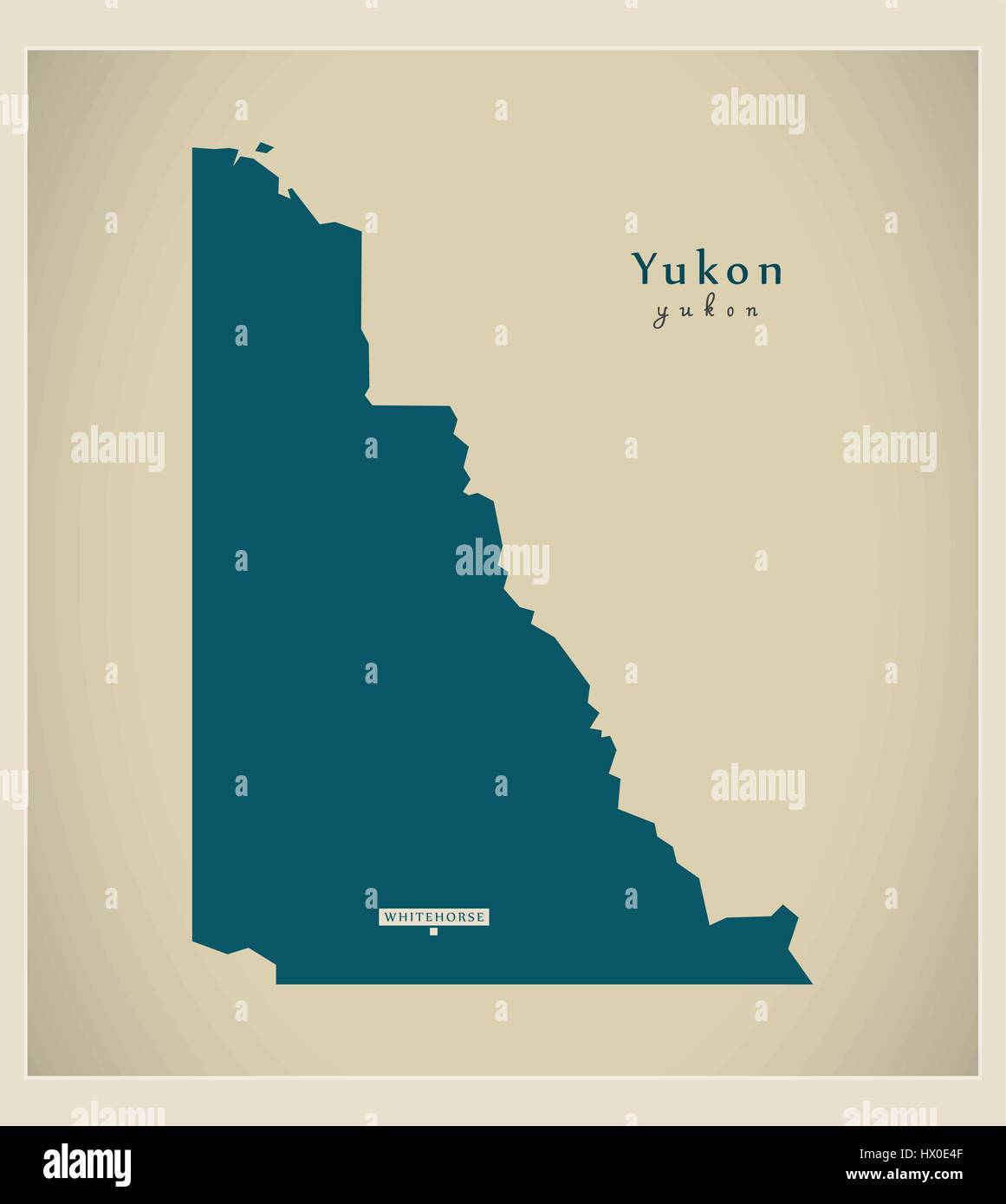 Modern Map - Yukon CA Stock Vector Image & Art - Alamy
