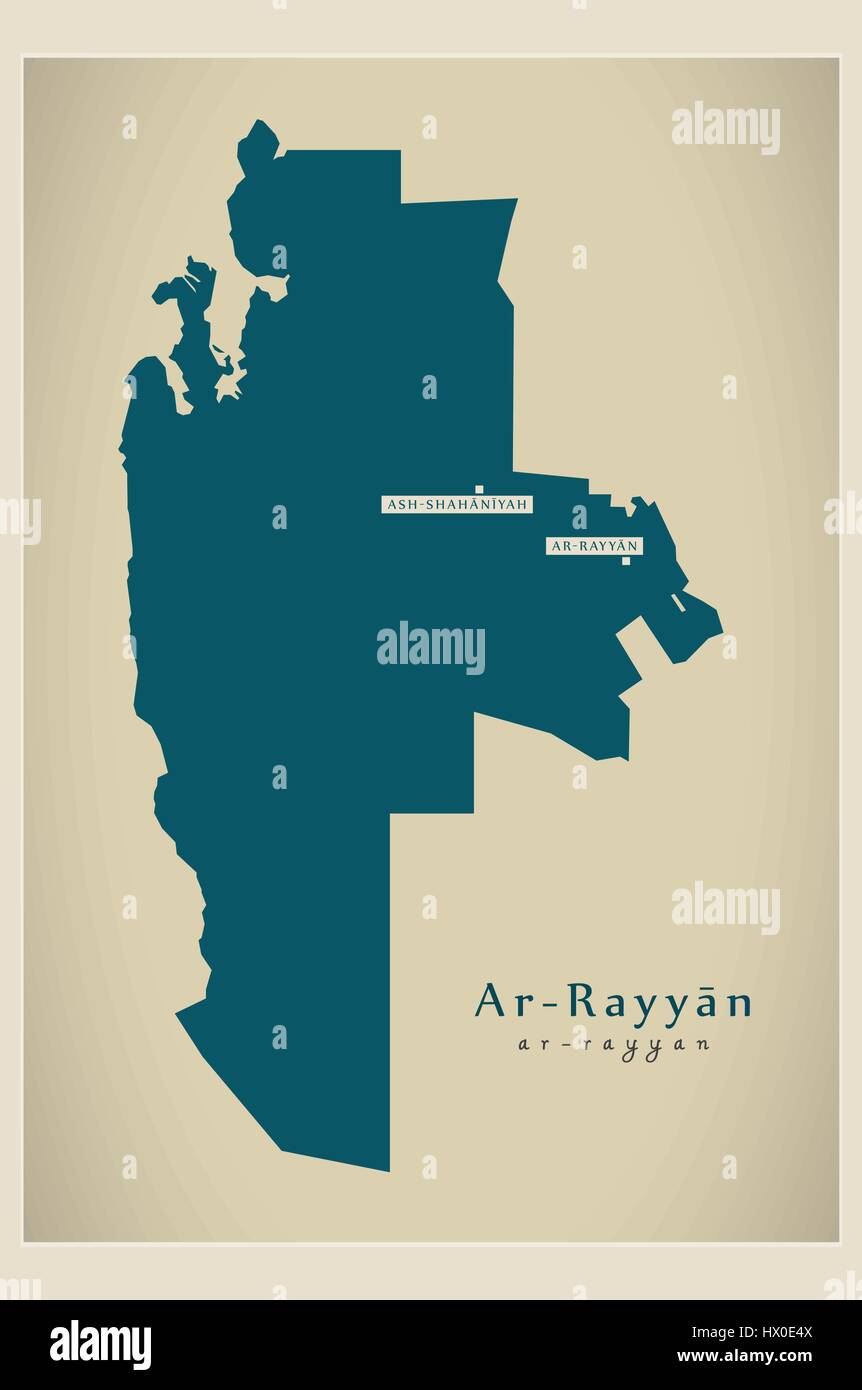 Modern Map - Ar-Rayyan QA Stock Vector Image & Art - Alamy