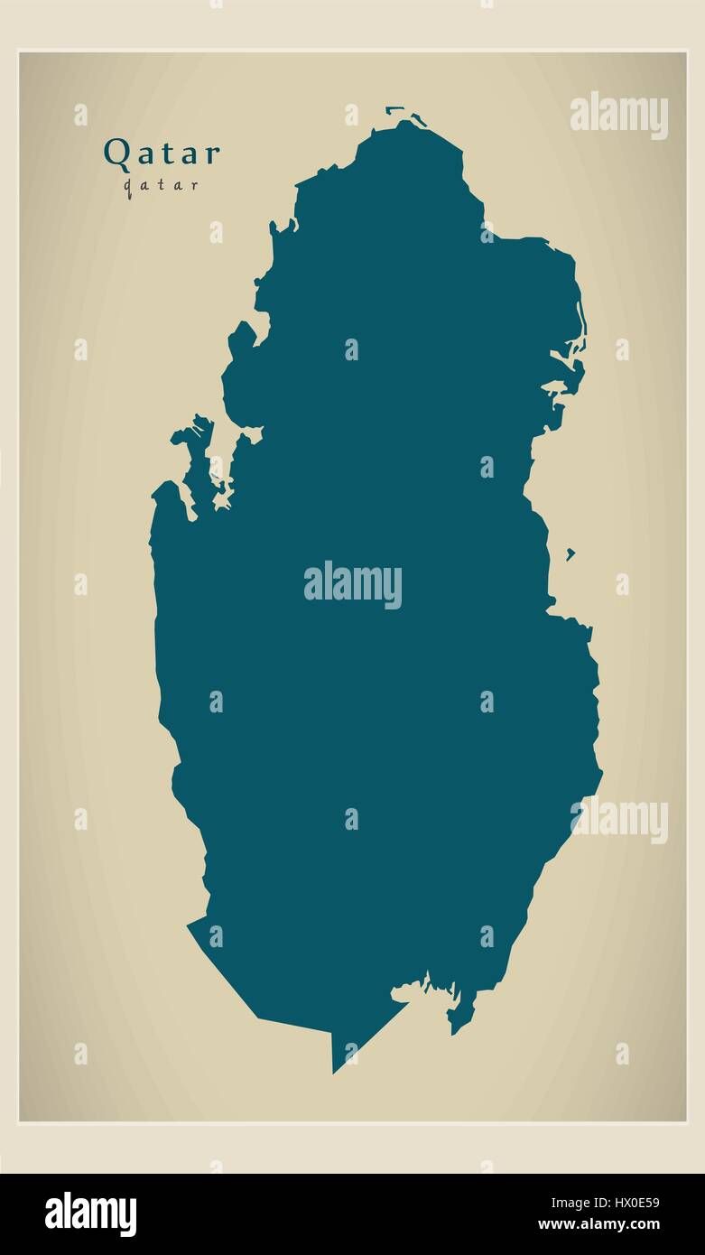 Border map qatar borders Stock Vector Images - Alamy