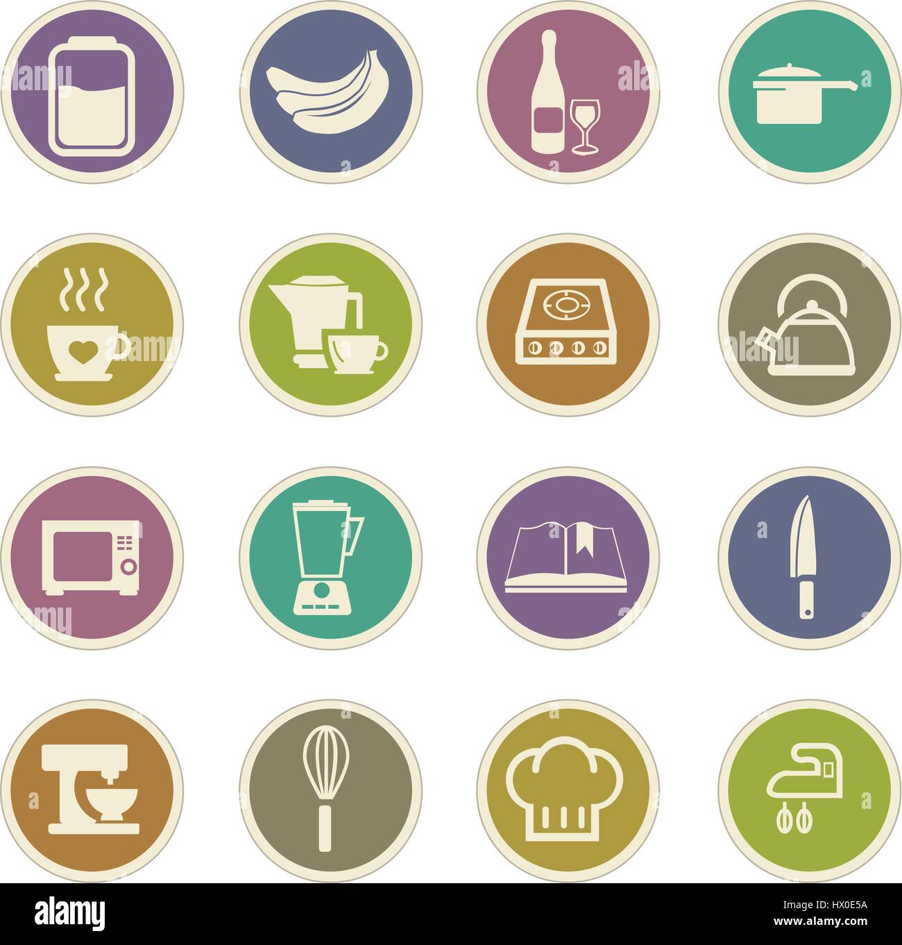 Food and kitchen symbol for web icons Stock Vector Image & Art - Alamy