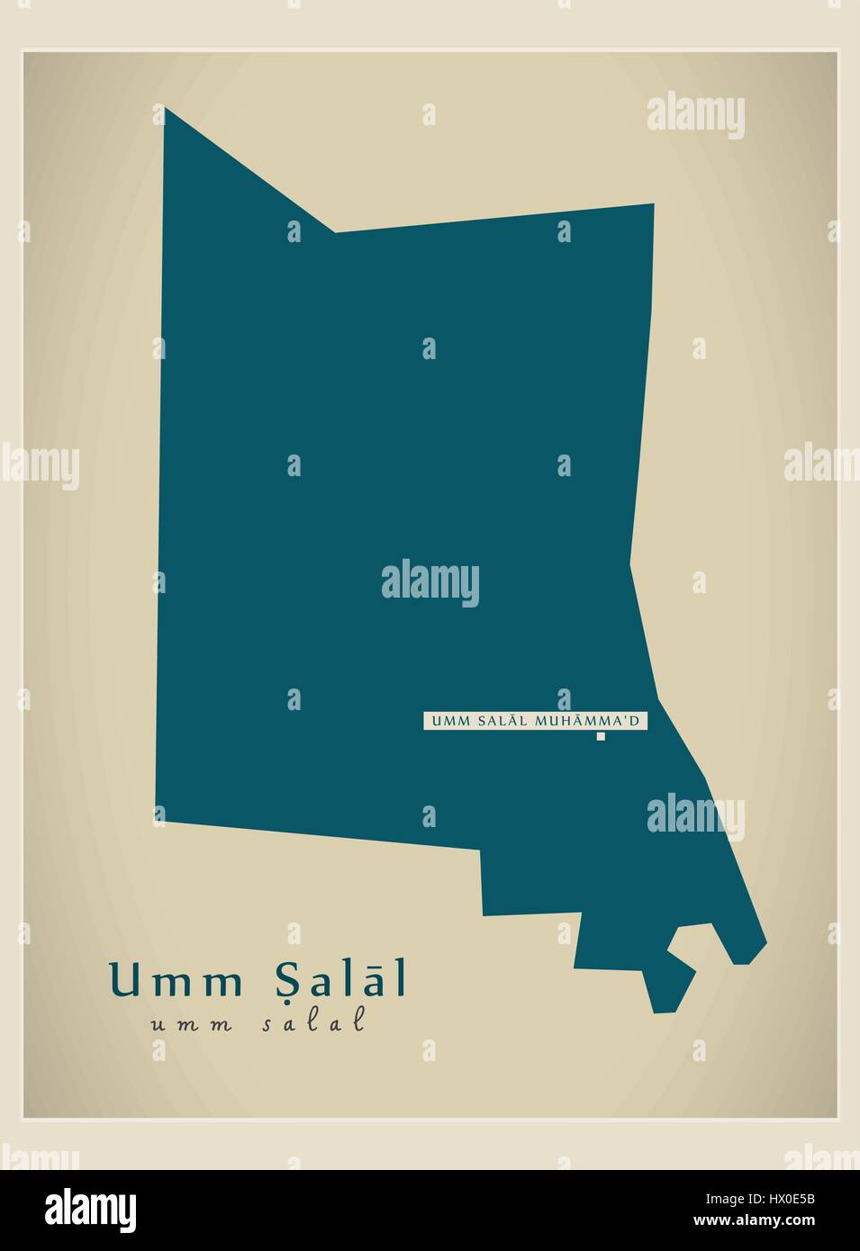 Modern Map - Umm Salal QA Stock Vector Image & Art - Alamy