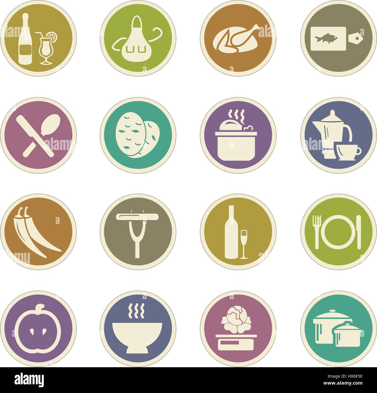 Food and kitchen symbol for web icons Stock Vector Image & Art - Alamy