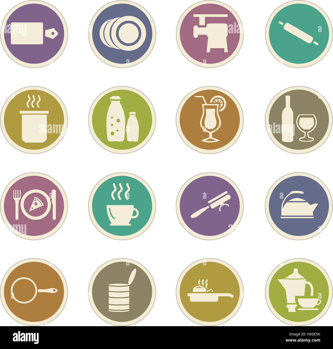 Kitchen boards set vector vectors hi-res stock photography and images ...