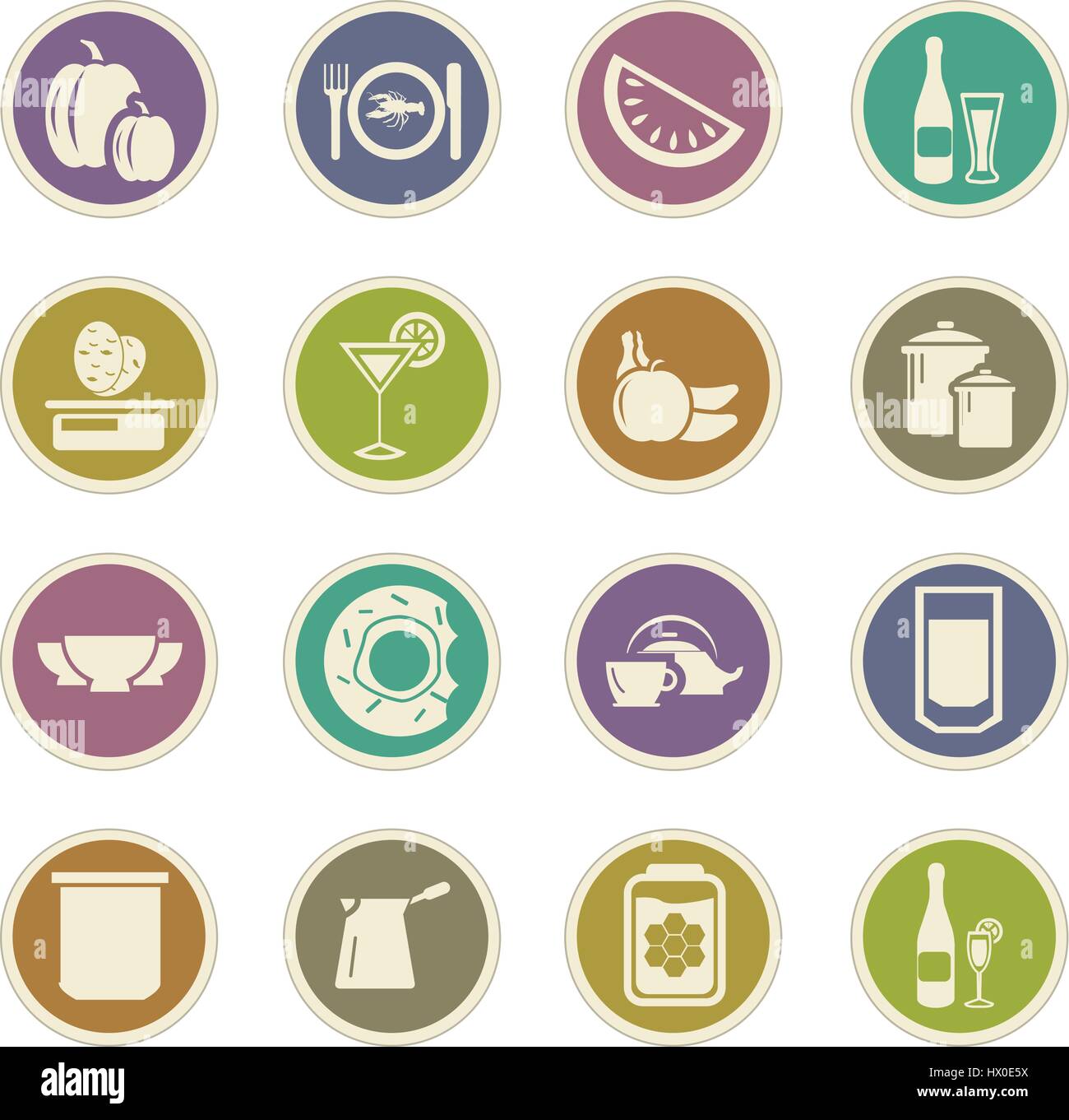 Food and kitchen symbol for web icons Stock Vector Image & Art - Alamy