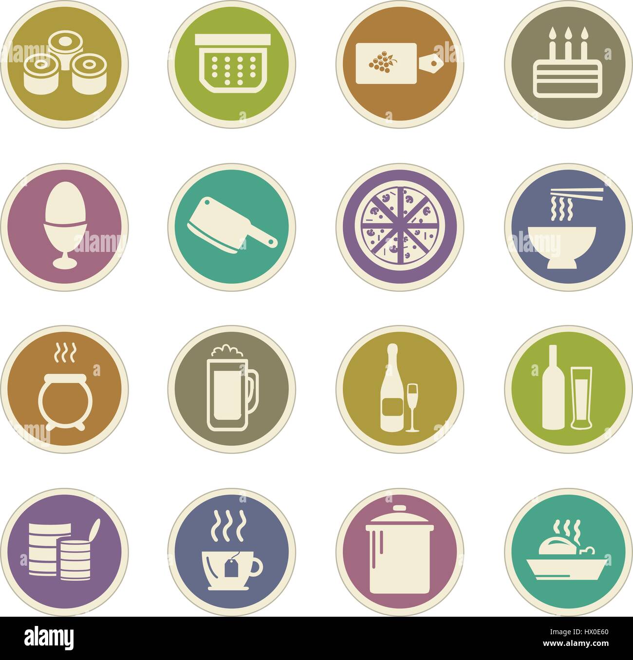 Food and kitchen symbol for web icons Stock Vector Image & Art - Alamy