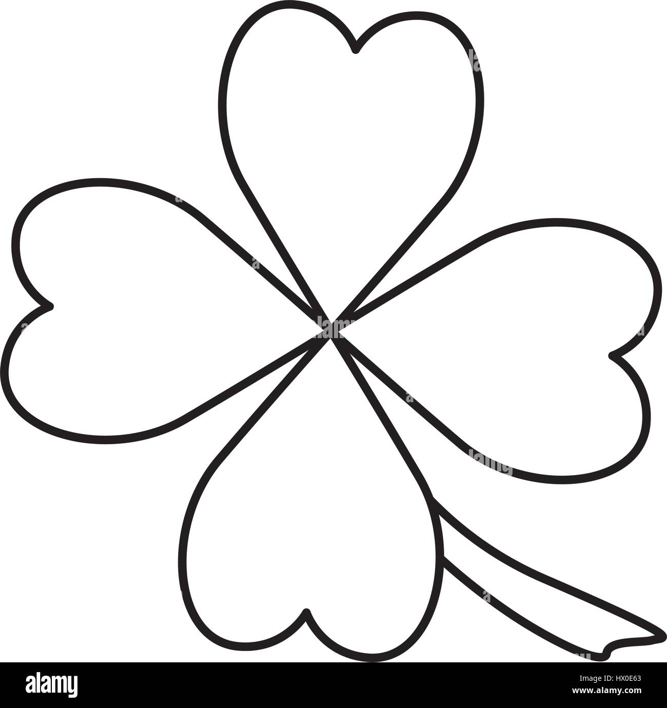 Flower in clover field Black and White Stock Photos & Images - Alamy
