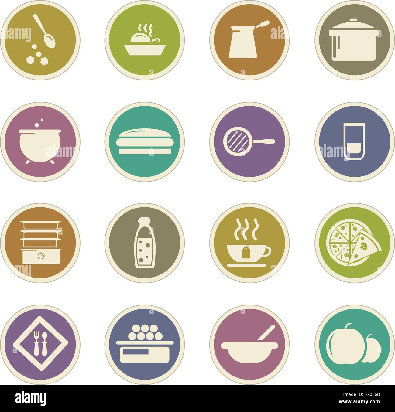 Food and kitchen symbol for web icons Stock Vector Image & Art - Alamy