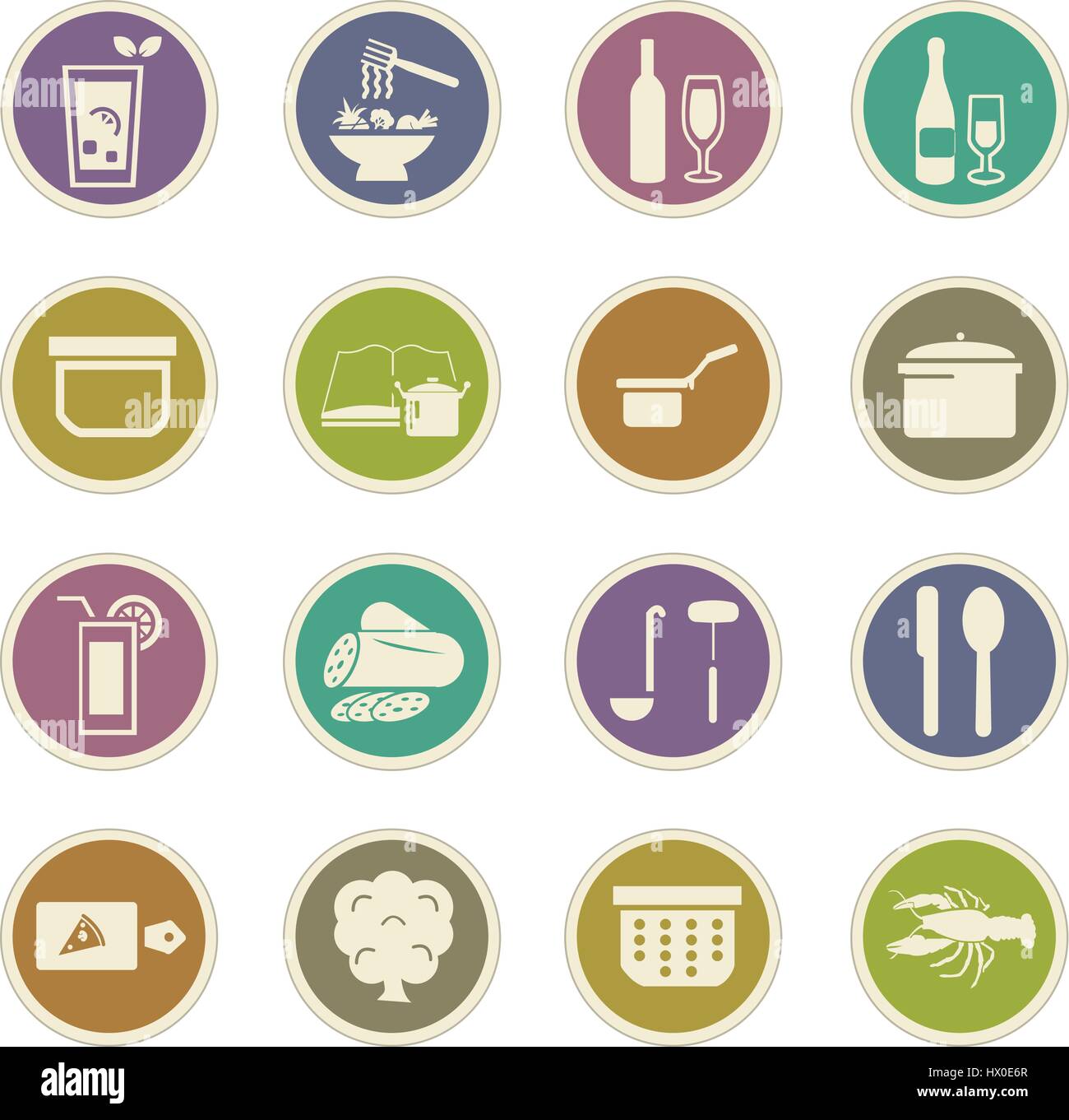 Food and kitchen symbol for web icons Stock Vector Image & Art - Alamy