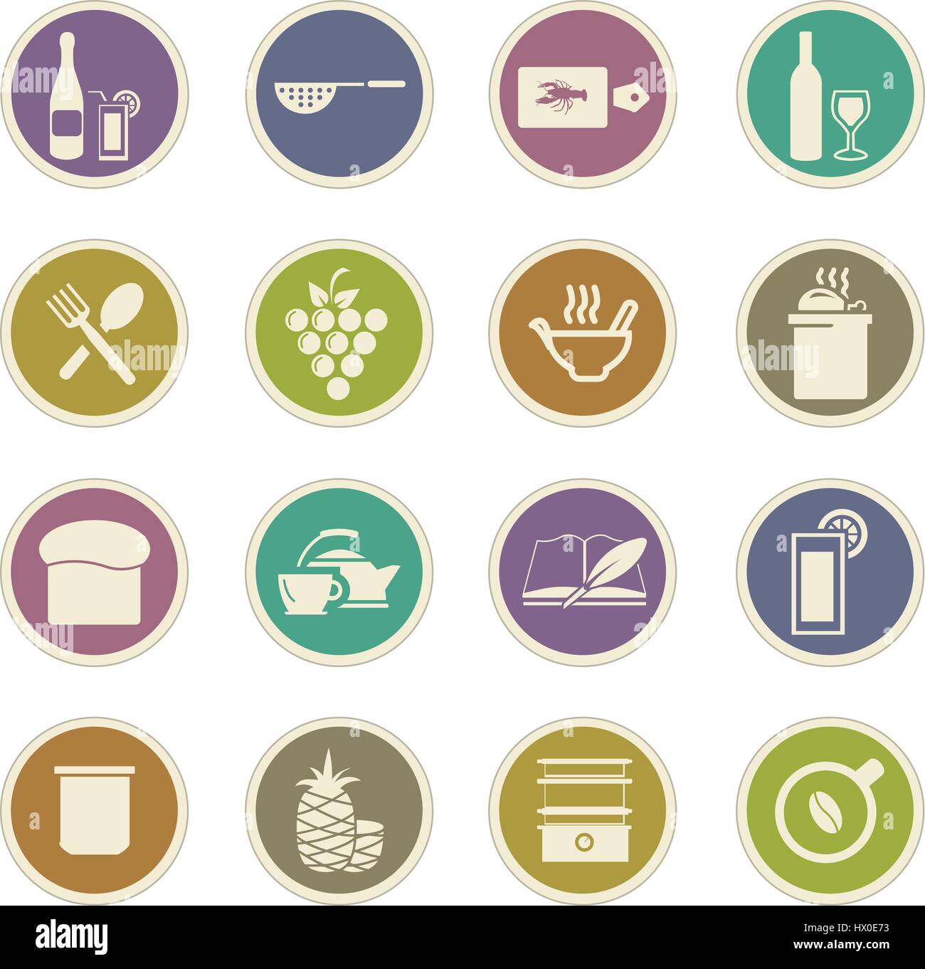 Food and kitchen symbol for web icons Stock Vector Image & Art - Alamy