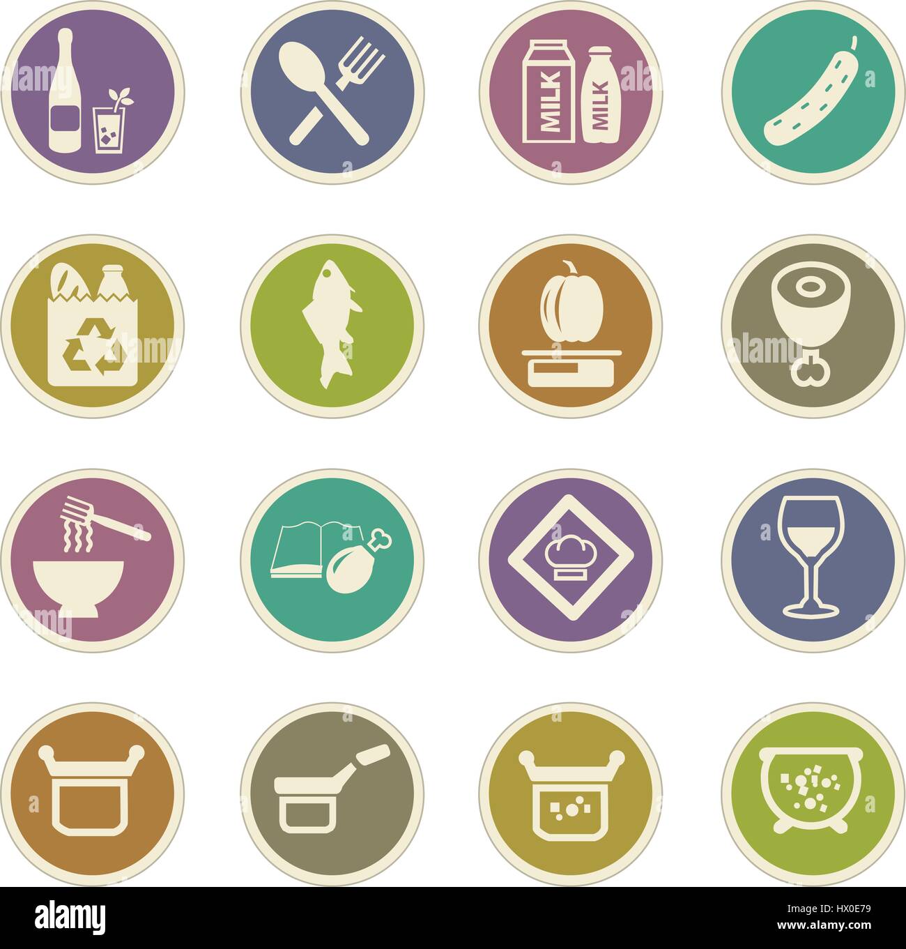 Food and kitchen symbol for web icons Stock Vector Image & Art - Alamy